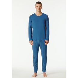 Schiesser Pyjama in Blau - 49% | Gr&ouml;&szlig;e 56 | Herren-waesche
