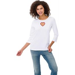 Heine Longsleeve in Wei&szlig; - 71% | Gr&ouml;&szlig;e 44 | Damen-tops