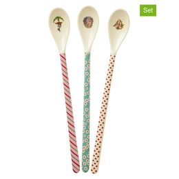 Rice 3er-Set: Latte-L&ouml;ffel in Creme/ Rosa/ Mint - (L)22,5 cm - 53% | Gedeckter-tisch