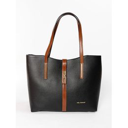 Mia Tomazzi Leder-Schultertasche "Gaffurio" in Schwarz - (B)35 x (H)28 x (T)14 cm - 79% | Damen-taschen