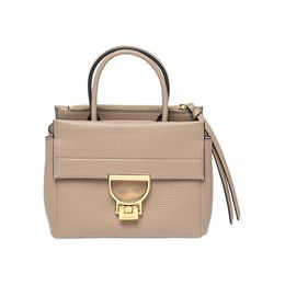 Coccinelle Leder-Henkeltasche in Beige - (B)24 x (H)19 x (T)14 cm - 21% | Damen-taschen