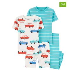 Carter's carter's 2er-Set: Pyjamas in Wei&szlig;/ Bunt/ T&uuml;rkis - 22% | Gr&ouml;&szlig;e 92 | Kinder-waesche