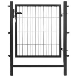 Arvotec Zauneinzelt&uuml;r &raquo;EASY&laquo; Breite: 100 cm, H&ouml;he: 80 - 120 cm, zum Einbetonieren, montagefertig grau Metall