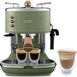 De'Longhi De'Longhi Espressomaschine &raquo;Icona Vintage ECOV 311.GR&laquo; Siebtr&auml;ger, auch f&uuml;r Kaffeepads geeignet gr&uuml;n Espressomaschine