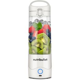 NUTRIBULLET Smoothie-Maker &raquo;Portable NBP003W - Mixer to go, wiederaufladbar, 475ml, Wei&szlig;&laquo; Kabellos mixen, Akku f&uuml;r 15+ Mixvorg&auml;nge, auch Eis + 