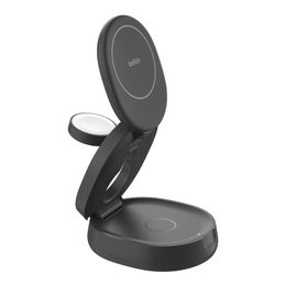 Belkin Wireless Charger &raquo;BoostCharge verstellbare magnetische 3-in-1-Ladestation&laquo; iPhone 17/Air, Pixelsnap, Apple Watch, AirPods Kunststoff Blickwinkel 