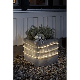 Konstsmide LED-Lichterschlauch &raquo;Weihnachtsdeko aussen&laquo; 96 Stk.-flammig 6 m, mit Lichtsensor und 6h und 9h Timer, 96 warm wei&szlig;e Dioden transparent