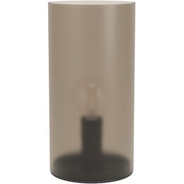 Eglo Tischleuchte &raquo;GEO Tischlampe - E14 - 1X40W - IP20 - zylinderf&ouml;rmig&laquo; E14 1 Stk. Nachttischlampe, &Oslash;10 x H20 cm, sandfarben, Schlafzimmerlampe