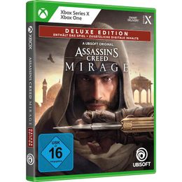 Ubisoft Spielesoftware &raquo;Assassin's Creed Mirage Deluxe Edition &ndash;&laquo; Xbox One braun Erkunde eine unglaublich dichte und lebendige Stadt, deren Einwohner 