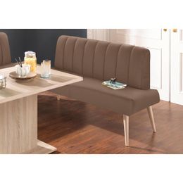 exxpo - sofa fashion Sitzbank &raquo;Costa, moderne R&uuml;ckensteppung, bequem und elegant, hoher Holzfu&szlig;&laquo; hochwertige Detailverarbeitung, Frei im Raum stellbar