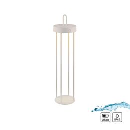 JUST LIGHT Stehlampe &raquo;ANSELM&laquo; LED-Modul 1 Stk. Warmwei&szlig; Akkuleuchte beige