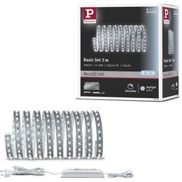 Paulmann LED-Streifen &raquo;MaxLED 500 Basisset 3m Tageslichtwei&szlig; 18W 1650lm 6500K unbeschichtet&laquo; 1 Stk.-flammig silber