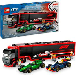 Lego Konstruktionsspielsteine &raquo;F1 Transporter mit RB20 & AMR24 F1 Rennautos (60445), Lego City&laquo; Made in Europe bunt Konstruktionsspielsteine
