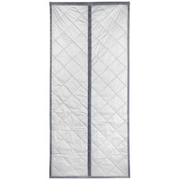 Maximex T&uuml;rvorhang &raquo;W&auml;rmeschutz 2in1&laquo; Klettband 1 Stk. tlg. 80x200 cm, Thermo-Vorhang, reflektierende Au&szlig;enseite, blickdicht grau Polyester, Polyester