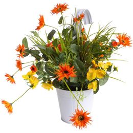 Kunstblume &raquo;Sommerblumen&laquo; orange Kunststoff