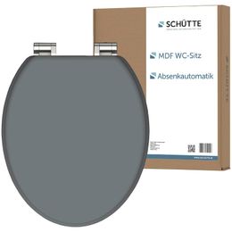 Sch&uuml;tte WC-Sitz &raquo;SPIRIT GREY&laquo; Toilettendeckel, mit Absenkautomatik grau MDF - Mitteldichte Holzfaserplatte
