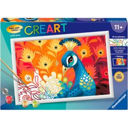 Ravensburger Malen nach Zahlen &raquo;CreArt, Stolzer Pfau&laquo; Made in Europe bunt