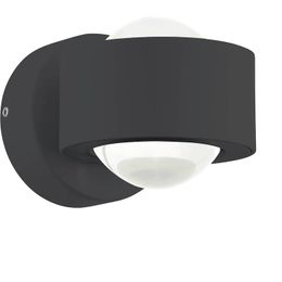 Eglo Wandleuchte &raquo;Treviolo LED Au&szlig;en Wandlampe, 2fach Wandleuchte, Aluminium-Guss, IP44&laquo; LED-Modul 1 Stk. Warmwei&szlig; Wand-/Deckenleuchte - L9 x H8,5 x 