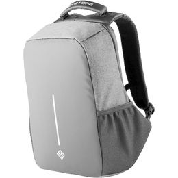 BOOSTBOXX Laptoprucksack &raquo;Boostbag Anti Theft&laquo; grau Materialmix Ergonomisches Design, weich gepolstert, hoher Tragekomfort