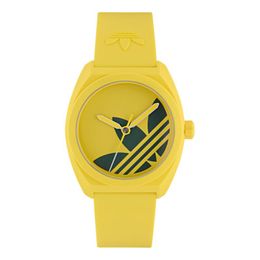 adidas originals Unisex adidas originals Quarzuhr &raquo;PROJECT THREE&laquo; Armbanduhr, Herrenuhr, Damenuhr, Polyurethanband, Mineralglas gelb