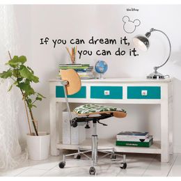 Komar Wandtattoo &raquo;Disney You can do it - Gr&ouml;&szlig;e 50 x 70 cm&laquo; selbstklebend, Wandsticker, Kinderzimmer schwarz Folie