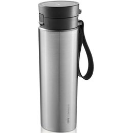 Gefu Thermoflasche &raquo;COMPANION&laquo; Doppelwandig vakuumisoliert: h&auml;lt 6 Std. warm, 10 Std. kalt, 0,5 L silber Edelstahl, Kunststoff