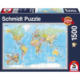 Schmidt Spiele Puzzle &raquo;Die Welt, 1500 Teile&laquo; Made in Europe bunt Pappe