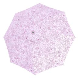 Doppler Regenschirm 'Giardino' Herren Gr&ouml;&szlig;e One Size rosa / wei&szlig;