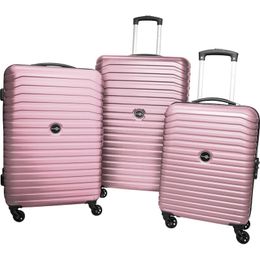 Travel Pal Herren &raquo;Derry&laquo; Kofferset Reisegep&auml;ck Hartschalen-Trolley-Set mit Zahlenschloss rosa