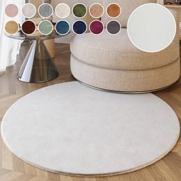 Esprit Hochflor-Teppich &raquo;Alice ESP-4377 Kunstfell&laquo; rund 25 mm H&ouml;he Kaninchenfell-Haptik, besonders weich und dicht, f&uuml;r alle R&auml;ume wei&szlig; Kunstfaser