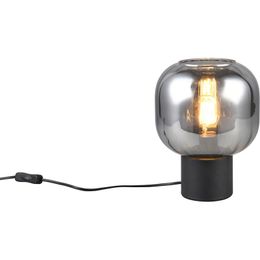 Trio Leuchten Schreibtischlampe &raquo;DIVA, E27 Tischleuchte mit Glasschirm &Oslash; 20cm, exkl 1xE27 max 40W&laquo; E27 1 Stk. warmwei&szlig; - kaltwei&szlig; Schnurschalter 150cm
