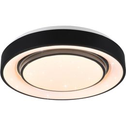 REALITY LEUCHTEN LED Deckenleuchte &raquo;Mona&laquo; LED-Modul Farbwechsler WiZ Smarthome Deckenlampe &Oslash; 38cm Steuerung per App RGB + CCT, dimmbar schwarz