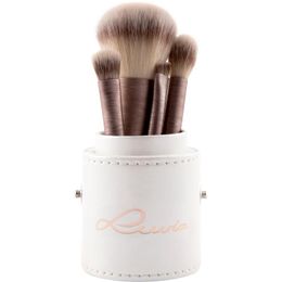 Luvia Cosmetics Damen Kosmetikpinsel-Set &raquo;Mini Prime Vegan&laquo; 4 Pinsel, Reise-Set, Nurai-Pinselhaar, vegan. wei&szlig;