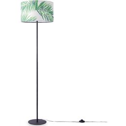 Paco Home Stehlampe &raquo;Ostende 537&laquo; E27 Leselampe Lampenschirm Deko Schlafzimmer Kinderzimmer Palme schwarz