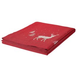 Dreams Tischdecke &raquo;Hirsch, Weihnachtsdeko rot&laquo; rot Polyester