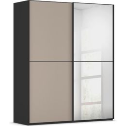 Rauch Schwebet&uuml;renschrank &raquo;Kleiderschrank Schrank Garderobe Schlafzimmerschrank SCALE-DUO&laquo; edle zweigeteilte T&uuml;ren Spiegel/Glas-Mix 3 Zierleisten MADE