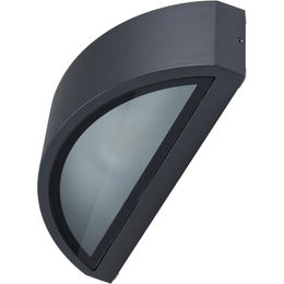 Heitronic Au&szlig;en-Wandleuchte &raquo;Hoja&laquo; E27 1 Stk. Wandlampe, Au&szlig;enlampe, Lichtaustritt oben und unten grau
