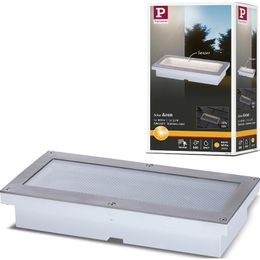 Paulmann LED Einbauleuchte &raquo;Aron&laquo; LED-Modul 1 Stk. Warmwei&szlig; LED-Modul, Bewegungsmelder silber