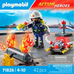 Playmobil Konstruktions-Spielset &raquo;L&ouml;schung eines Gastanks (71826), Action Heroes&laquo; Made in Europe bunt Konstruktions-Spielset