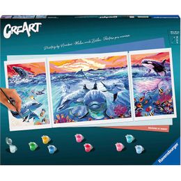 Ravensburger Malen nach Zahlen &raquo;CreArt, Dolphins at Sunset&laquo; Made in Europe bunt