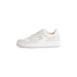 Tommy Jeans Herren Sneaker &raquo;TJM RETRO BASKET CUPSOLE TUMBLE&laquo; , Freizeitschuh, Halbschuh, Schn&uuml;rschuh mit gepolstertem Schaftrand grau 41
