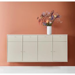 &raquo;Mistral, Hochwertig Schrank, h&auml;ngend/stehend montierbar&laquo; mit T&uuml;ren und Schubladen, B: 177 cm, anpassungsbar Designm&ouml;bel beige
