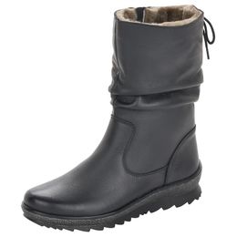 Remonte Damen Winterstiefelette mit gerafftem Schaft schwarz 39