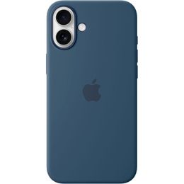 Apple Smartphone-H&uuml;lle &raquo;iPhone 16 Plus Silikon Case mit MagSafe&laquo; iPhone 16 Plus 17,02 cm (6,7 Zoll) blau Mikrofaser, Silikon Speziell f&uuml;r das iPhone 16 Plus