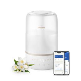 Philips Luftbefeuchter &raquo;HU1510 1000 Series, ultraschall&laquo; 3 l Wassertank f&uuml;r 41 m&sup2; R&auml;ume, mit Aroma-Diffusor, Stimmungslicht, App verbunden wei&szlig;