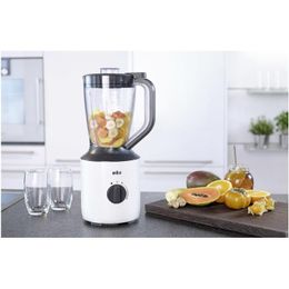 Braun Standmixer &raquo;PowerBlend 3 JB 3150 WH - 800W, stufenlos regulierbar, 1,5 L, Glaskrug&laquo; 800 W Ice-Crush & Pulsfunktion, leises Mixen, sp&uuml;lmaschinenfest 