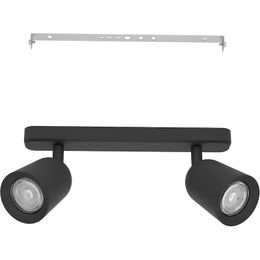 Eglo Deckenspot &raquo;CAMALDOLI Spotlampe - Stahl - GU10 - 2X10W - IP20&laquo; GU10 1 Stk. Wandleuchte, Wandspot, schwenkbar, Strahler, L30 x B4,5 x H11,5 cm