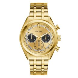Guess Herren Multifunktionsuhr &raquo;DAWSON&laquo; Quarzuhr, Armbanduhr, Herrenuhr, Edelstahlarmband gold
