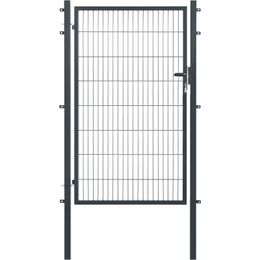 GARDEN 'N' MORE Zauneinzelt&uuml;r &raquo;Einzeltor Premium&laquo; 163 cm hoch, anthrazit grau Stahl