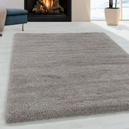 Ayyildiz Teppiche Hochflor-Teppich &raquo;FLUFFY 3500&laquo; rechteckig 50 mm H&ouml;he Langflor, Shaggy, uni, robust, auch in rund erh&auml;ltlich, Wohnzimmer beige Polypropylen (PP)